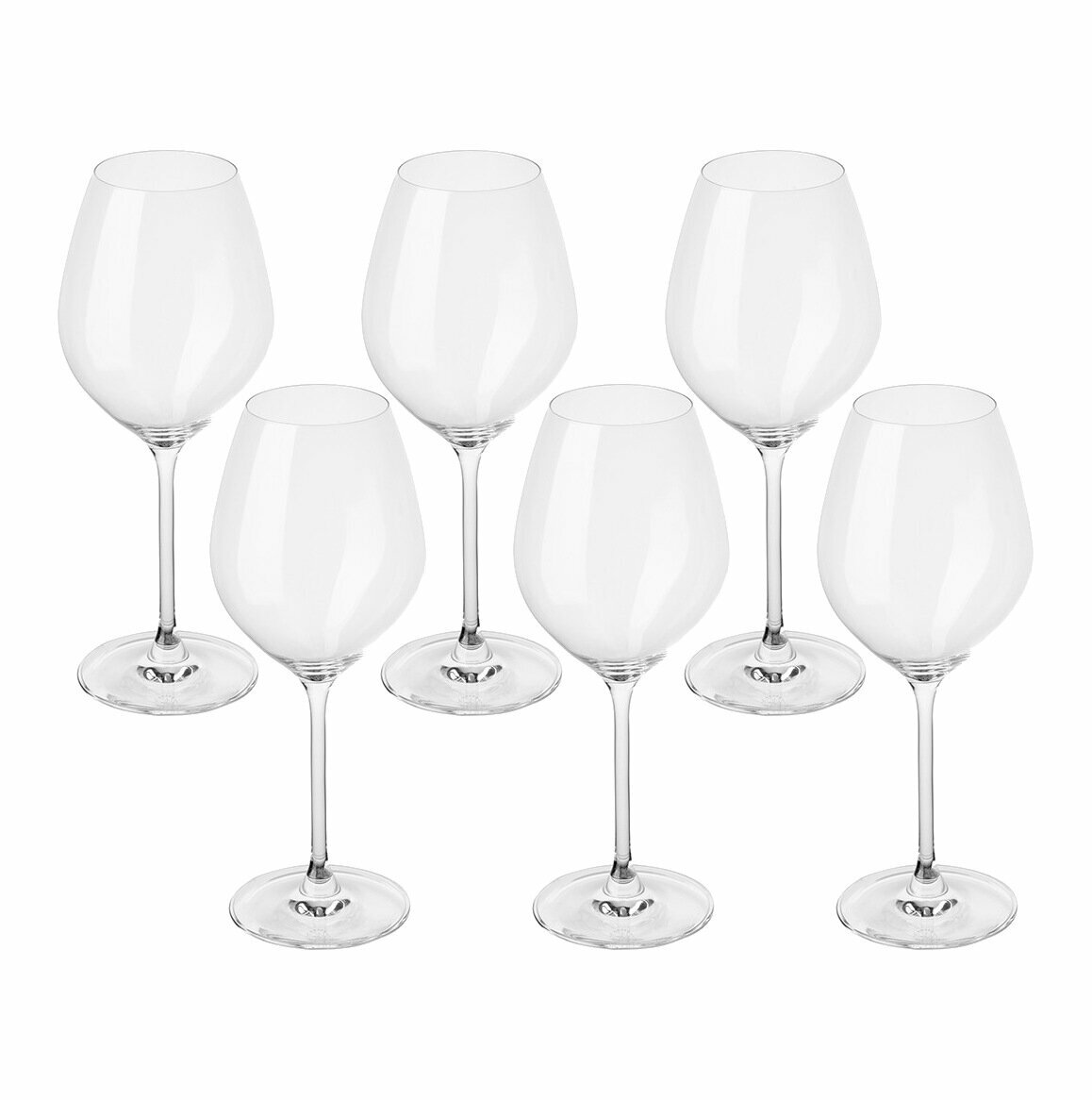 Набор 6 бокалов для вина «Ле вин», хр. стекло, 480мл (Rona, Чехия)