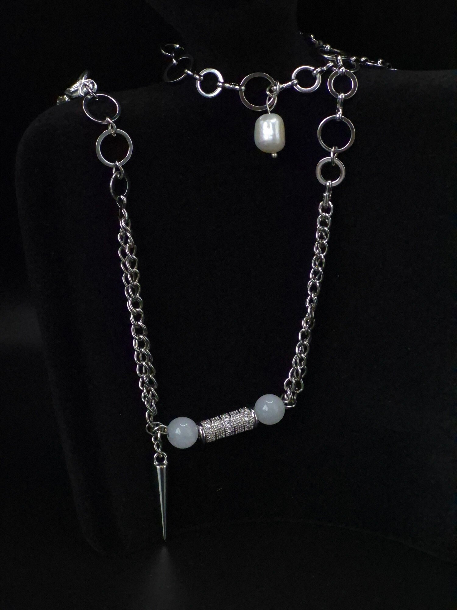 Колье U-CHARME.CODE, нефрит