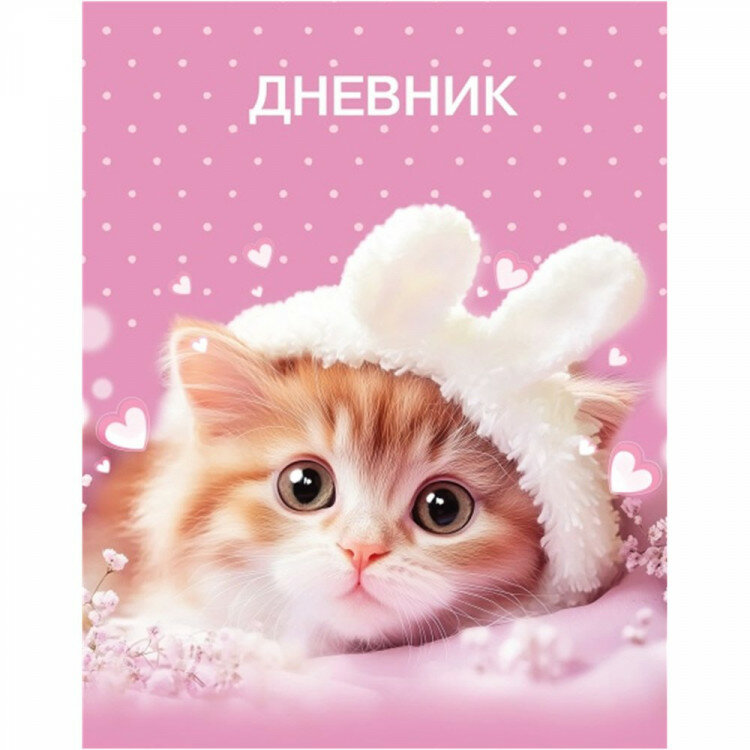 Дневник школьный твердая обложка (Hatber) Глазки, ушки, носик ламинация Soft-touch арт.40ДТ5лВ_33825