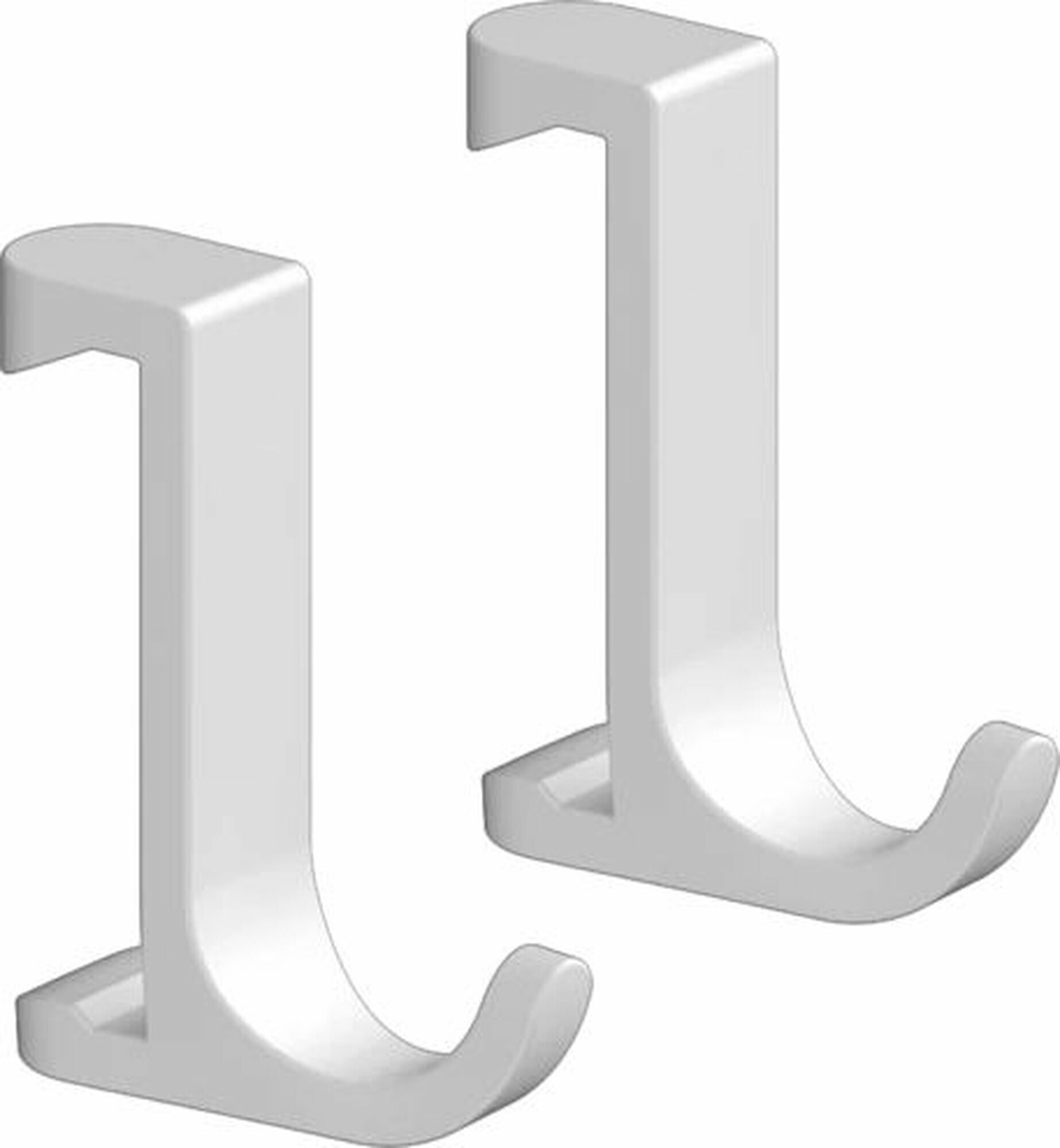 HANSGROHE Узкие вешалки для полотенец WallStoris, белые матовые, 2 шт