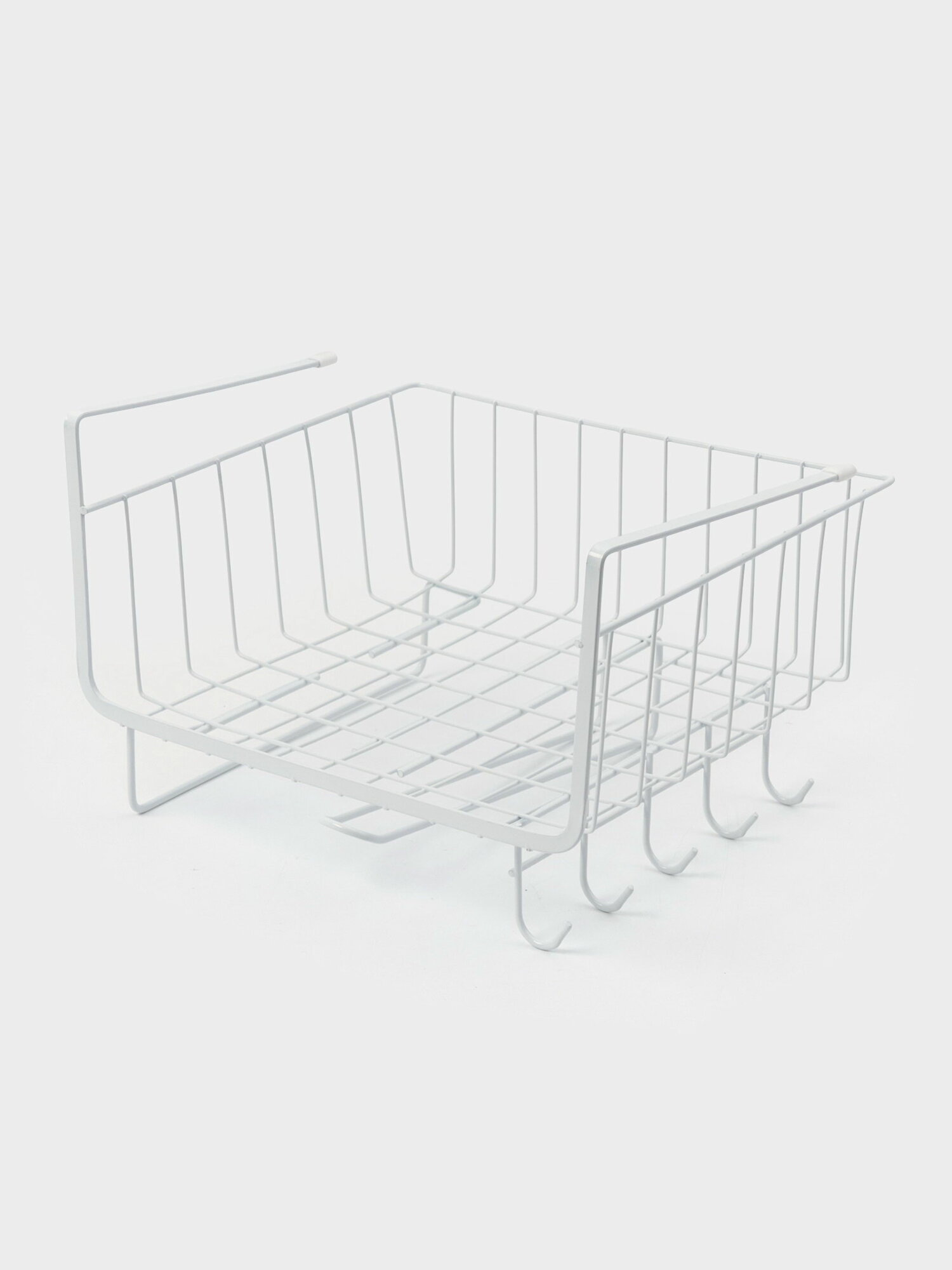 Корзина подвесная 29x25x19.5 см, белая, цвет: белый, вид: надверный