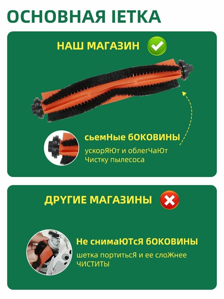 Комплект щеток и фильтров для робота пылесоса Mijia G1, Robot Vacuum-Mop Essential mjstg1, Vacuum SKV4136GL, 6 шт. (подходит для Xiaomi)