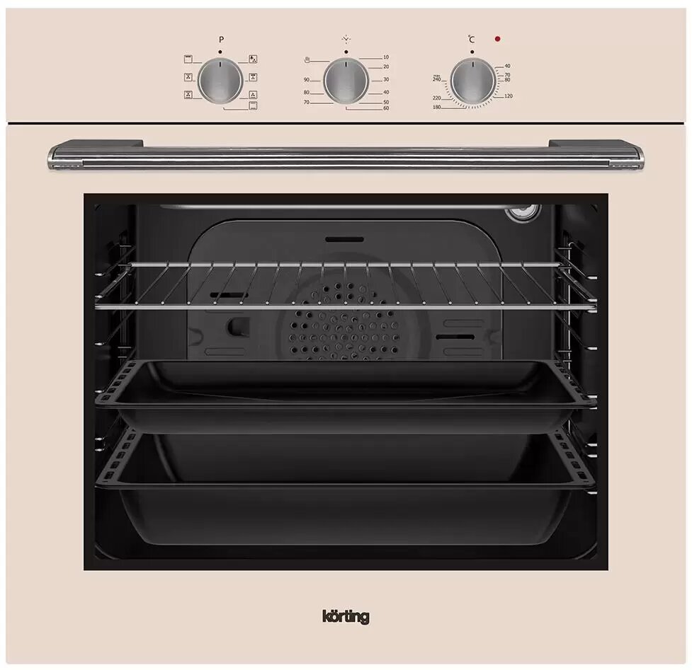 Духовой шкаф KORTING OKB 370 CMB, 60 л, стекло, энергопотребление А, бежевый
