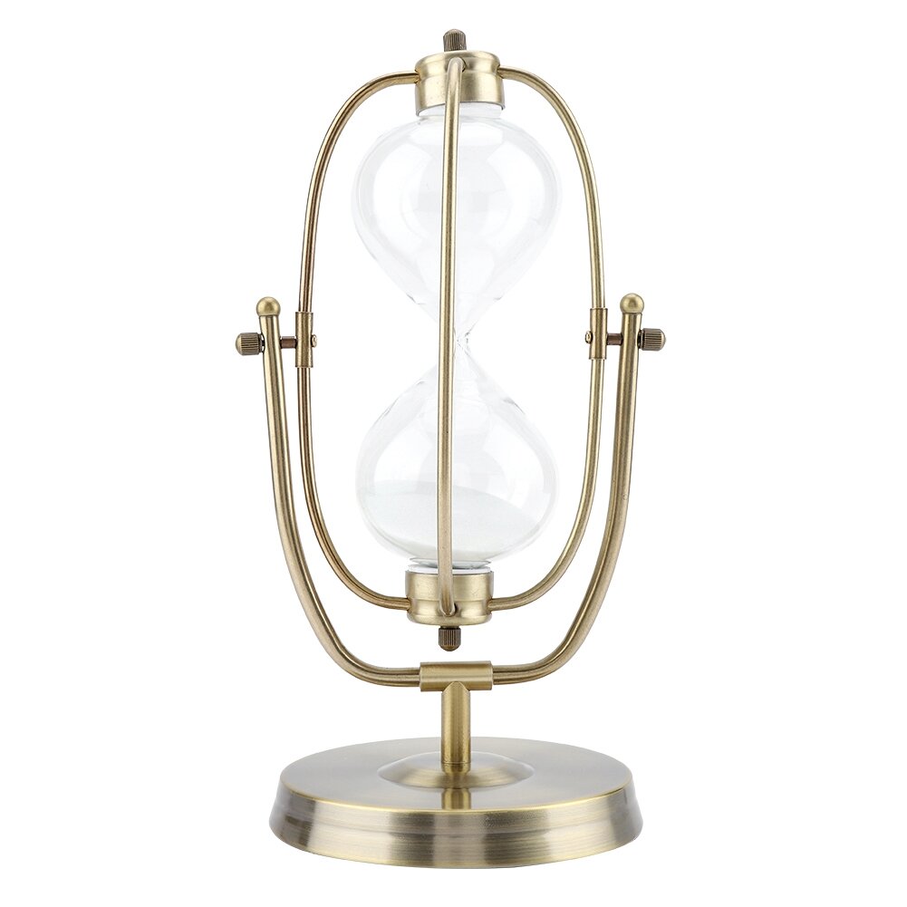 Вращающийся песочный таймер, прозрачные стеклянные песочные часы, домашний декор, подарки, украшение для рабочего стола #3