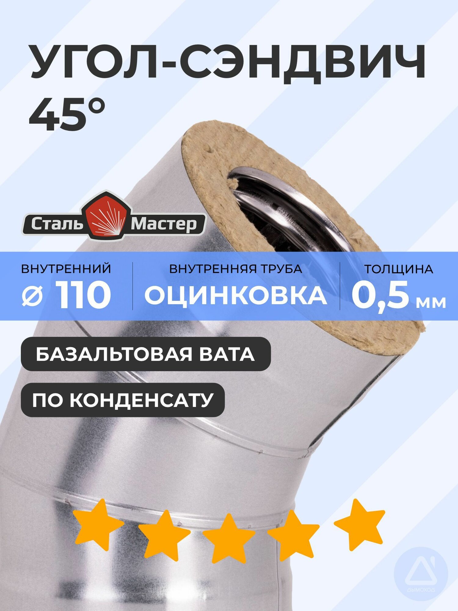 Угол-сэндвич К 110 / 200 45 оц / оц