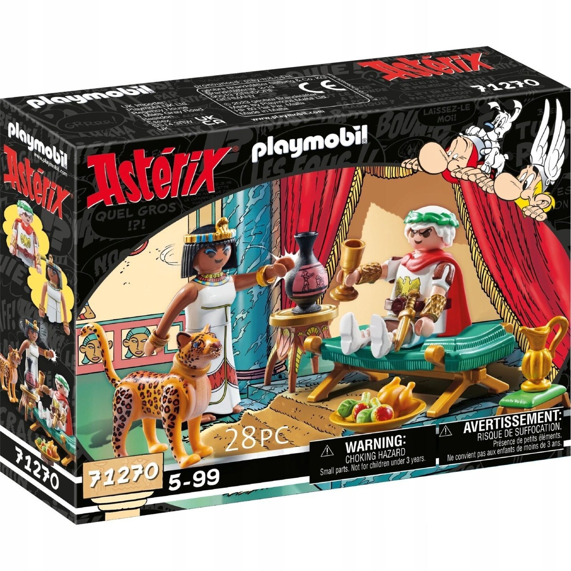 Конструктор Playmobil Asterix Цезарь и Клеопатра с леопардом 71270