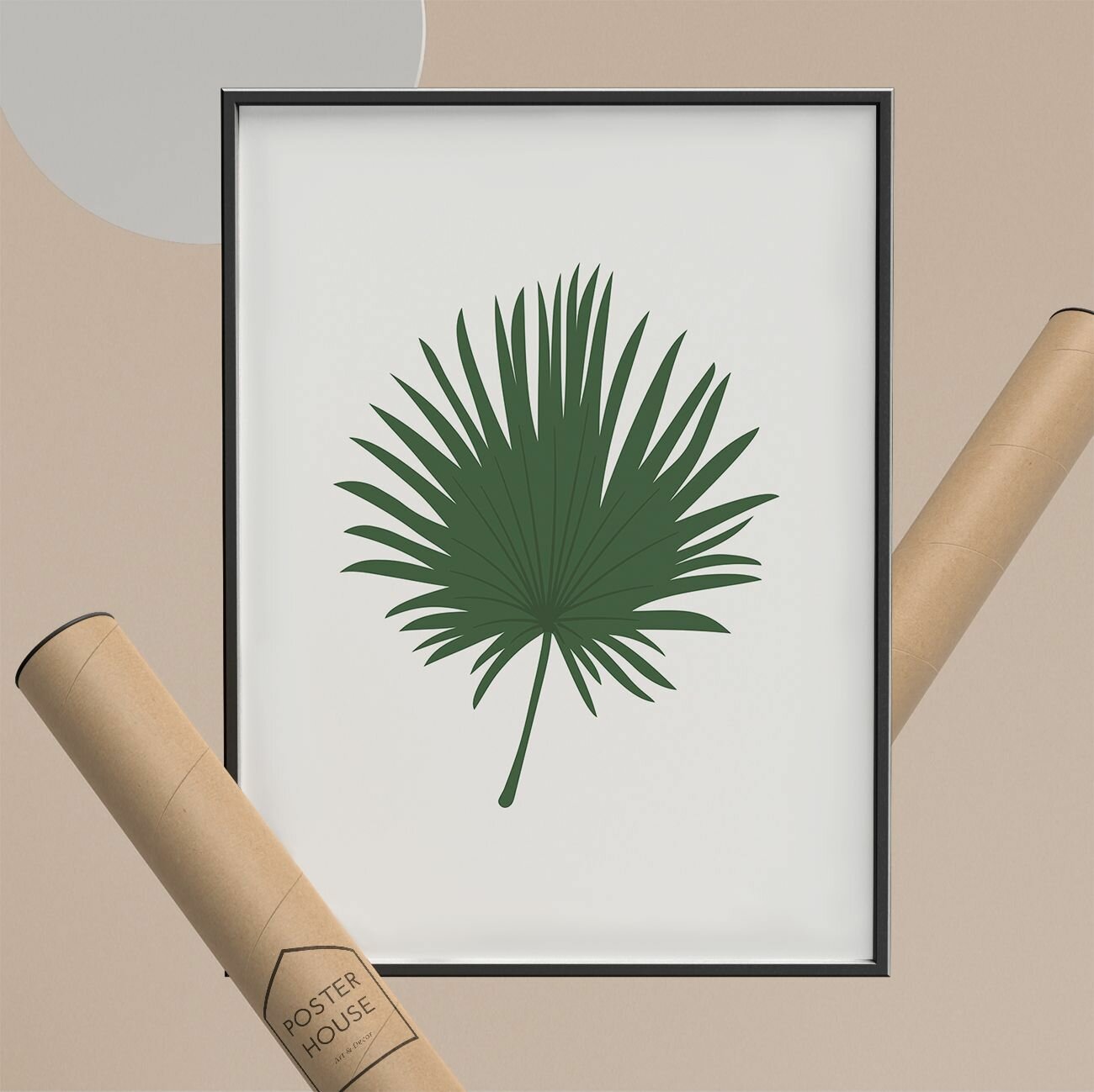 Постер Листья пальмы, минимализм 30х40 см без рамы/ Растение/ Плакат для интерьера, в подарок