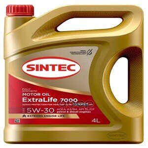 Sintec масло моторное синтетика 5w-30 4 л