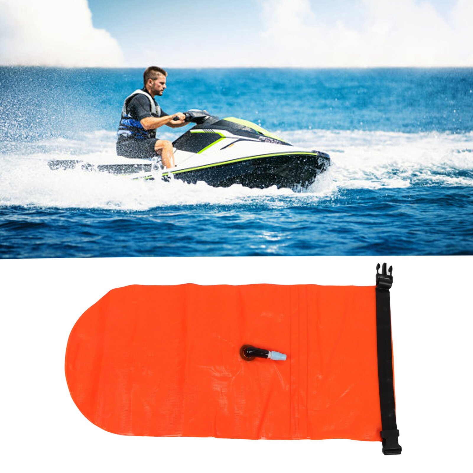 Плавательный буй для серфинга на открытом воздухе, пляжный водонепроницаемый ПВХ надувной плавательный мешок для хранения ведра для плавания Сухой мешок для плавания