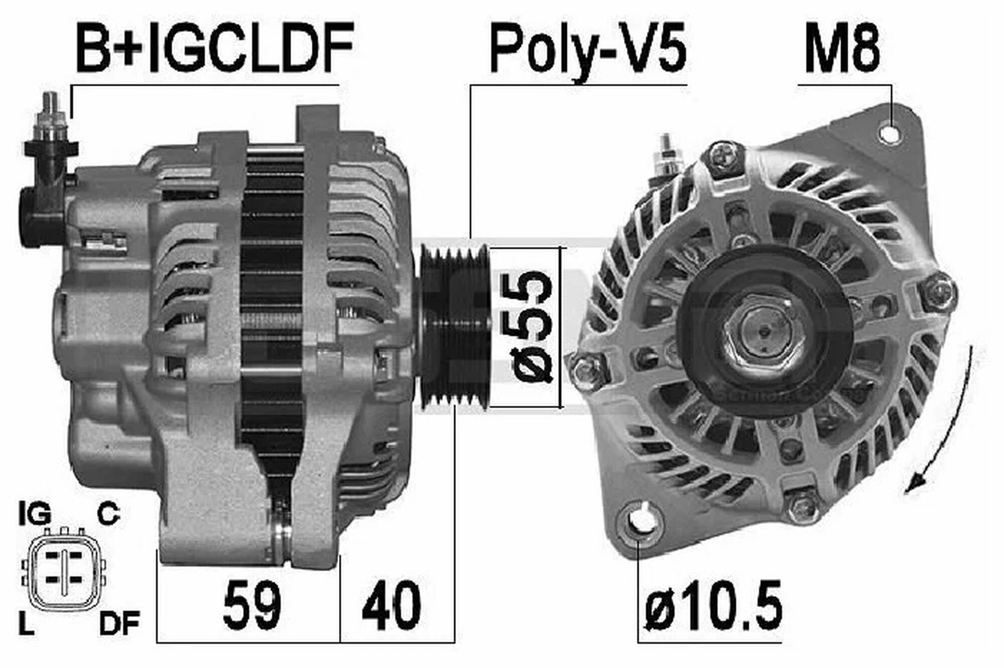Генератор ERA 209500, для Suzuki Grand Vitara/Swift, OEM A005TG0291