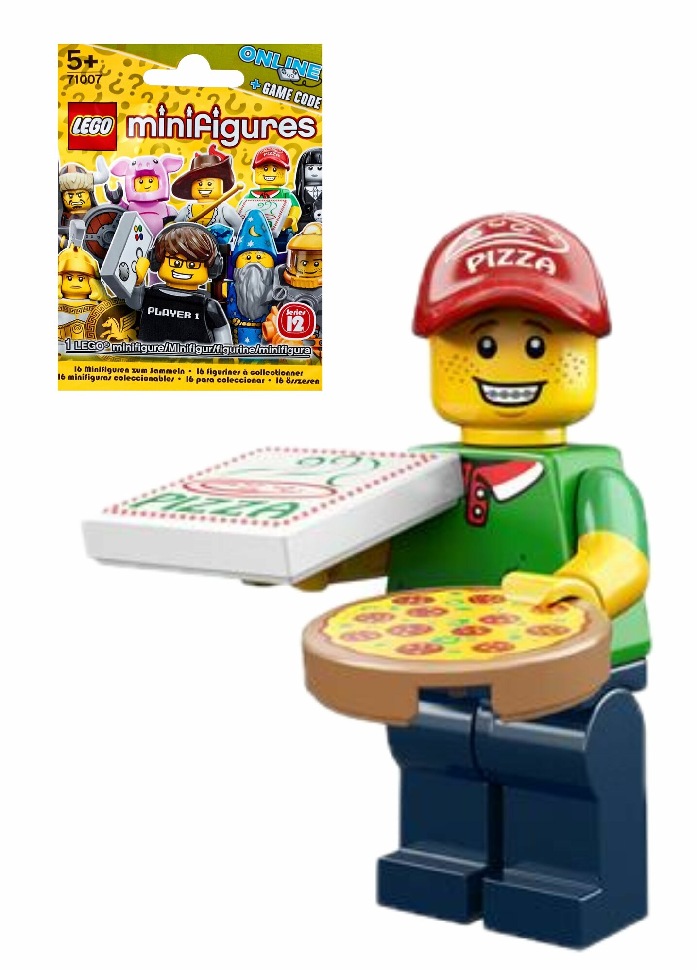 Минифигурка LEGO 71007-11 Доставщик пиццы Pizza Delivery Guy