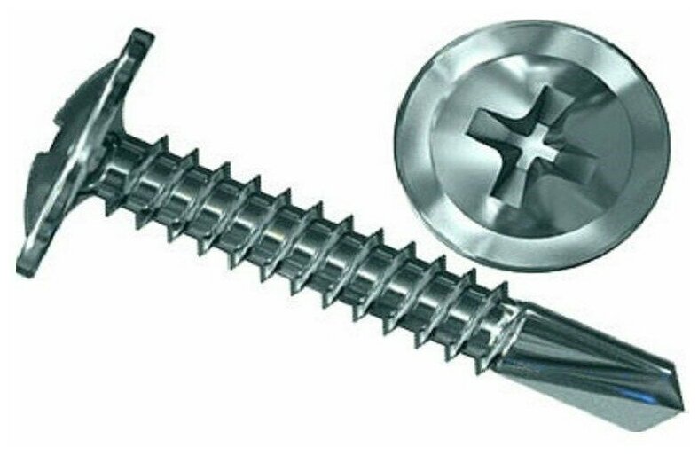 Саморезы с прессшайбой 4,2х13 мм, со сверлом, оцинкованные (1кг)