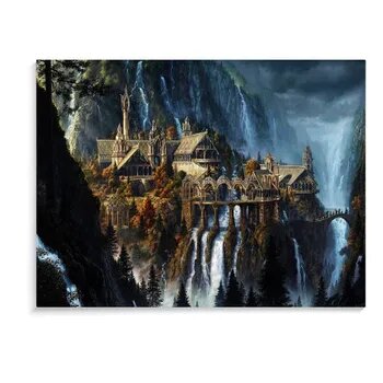 Пазлы 1000 элементов, Властелин колец / хоббит, 75х50 см, Деревянный пазл для