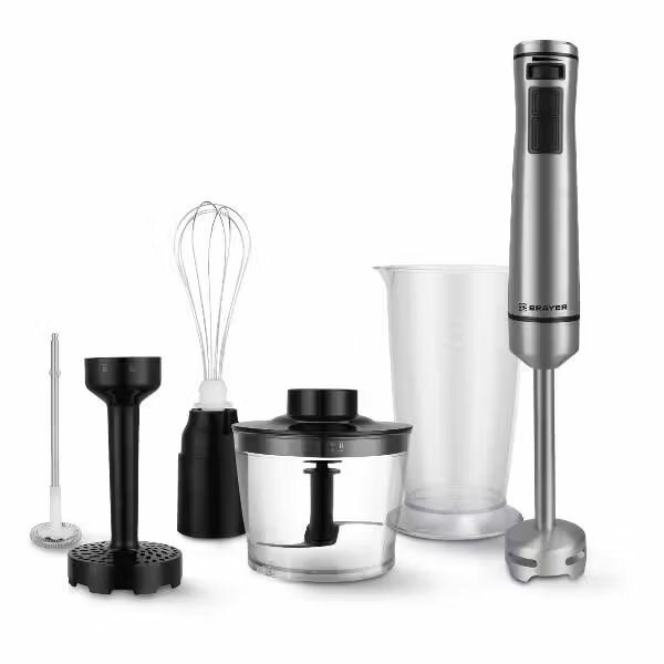 Блендер Brayer BR1252, погружной, 2 скорости, мощность 1200Вт, черный