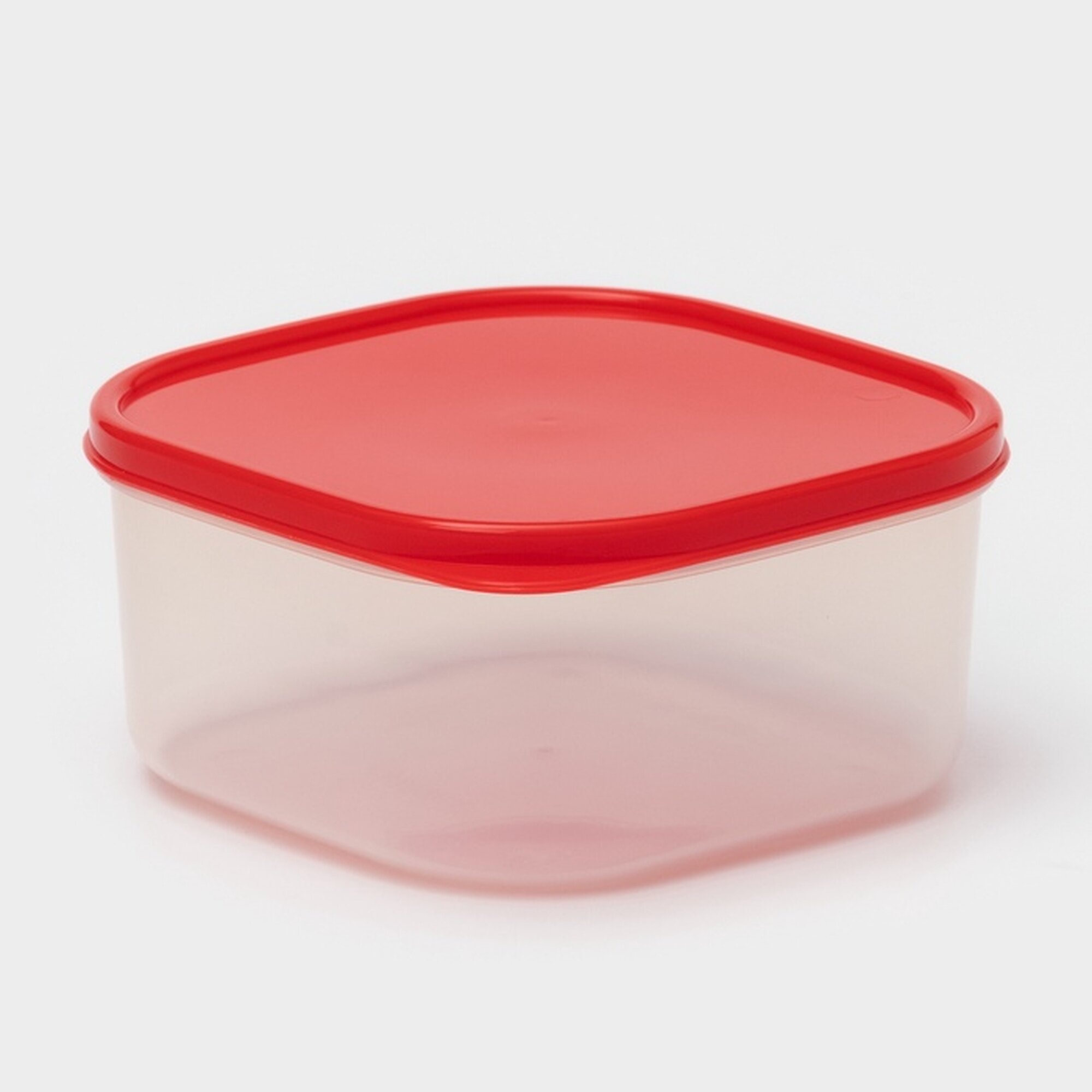 Контейнер Доляна, квадратный, пищевой, пластик, 700мл, красный