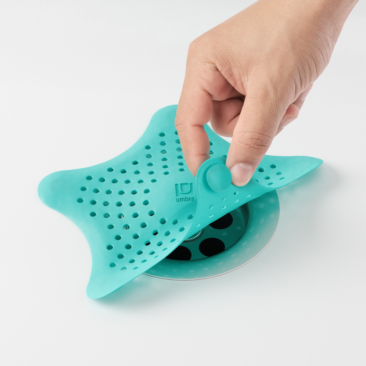 Фильтр для слива Umbra Starfish в форме морской звезды, бирюзовый