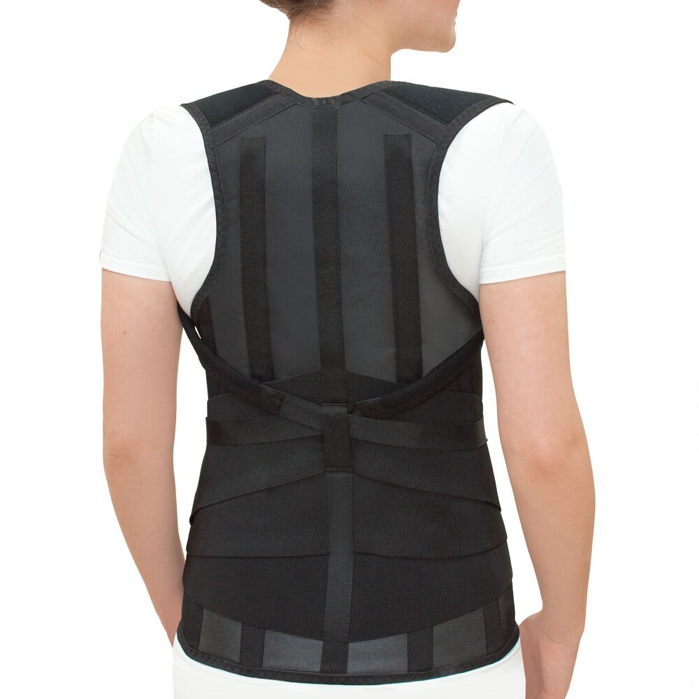 Корсет грудо-поясничный Б-504 рост 165-175см №3 черный