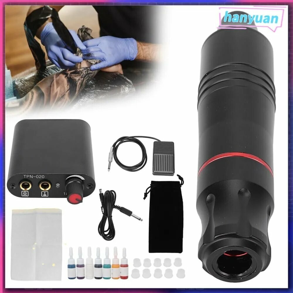 Полный комплект для татуировки, простая в использовании тату-ручка, для комфортного нанесения