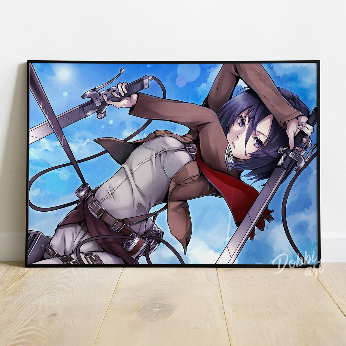 Постер Атака Титанов 30х40 см без рамы/ Постер Аниме Манга Attack on Titan Микасса/ Плакат интерьерный, в подарок, день рождения