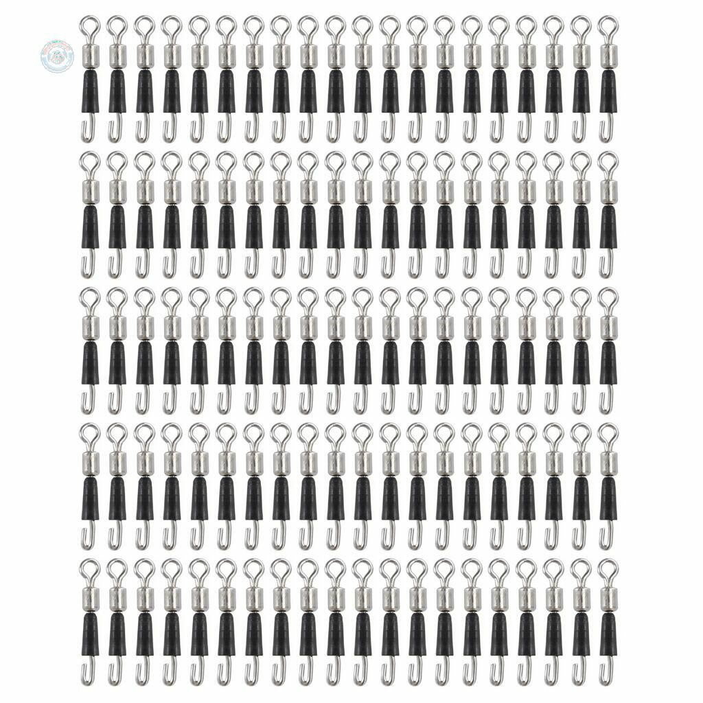 Зажимы для лески рыболовные 100 штук, надежные соединители для снастей, резиновые крепления для точной ловли