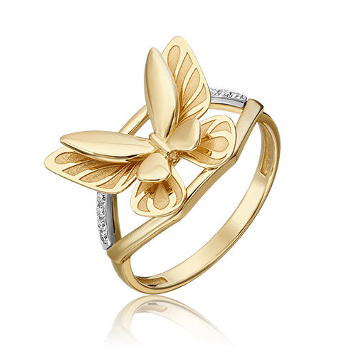 Кольцо, белое золото, 585 проба, бриллиант