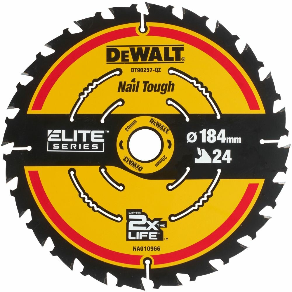Пильный диск DeWalt DT10401/DT90257 EXTREME ELITE 184х20х1.66мм 24T, ATB, 18 универсальный рез