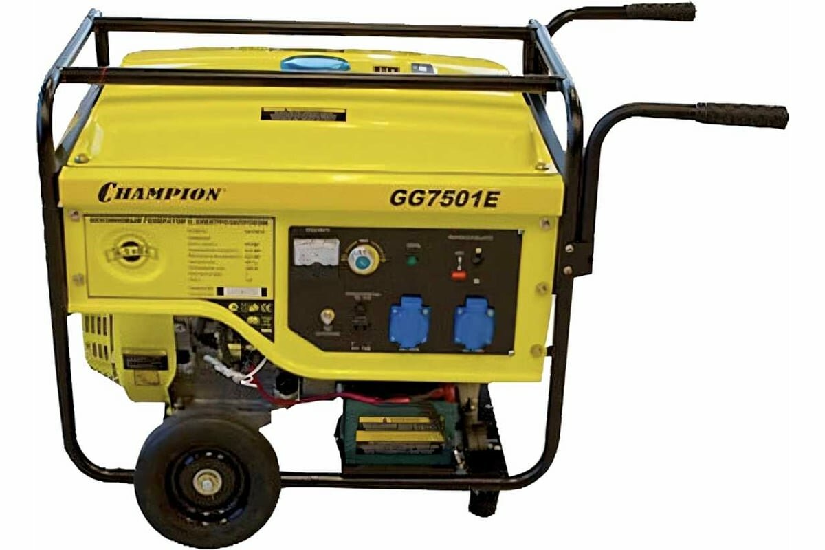 Бензиновый генератор CHAMPION GG7501E 6.5кВт, 27.2 А, 25л, электростартер