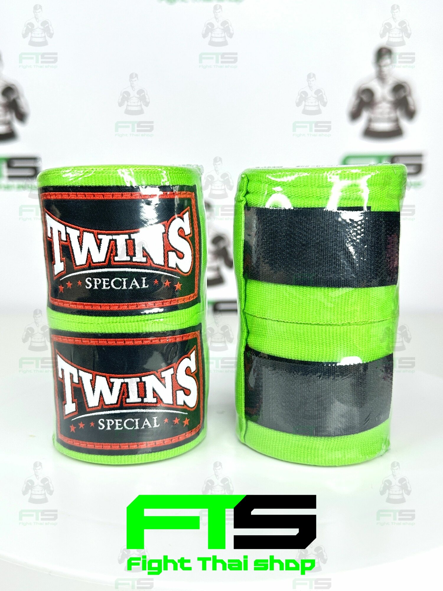 Боксерские бинты Twins Special СH5, цвет: зелёный, длина: 4.5 метра