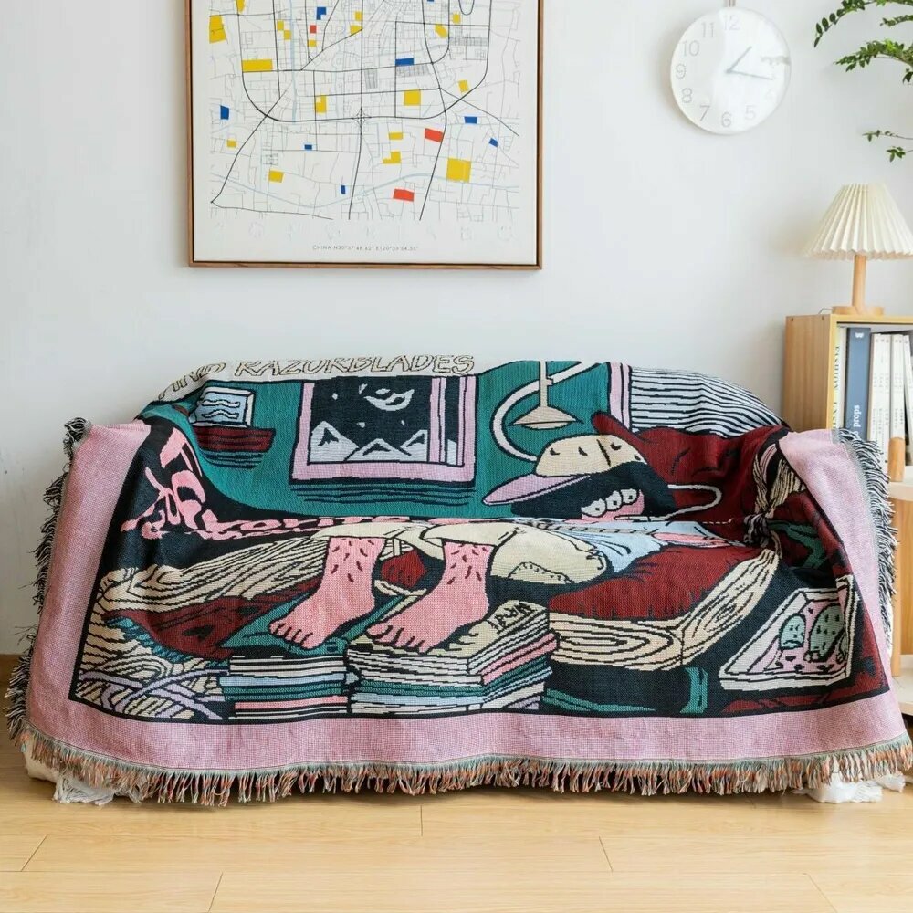 Плед-пончо , Полиэфирное волокно, 160 см х 130 см