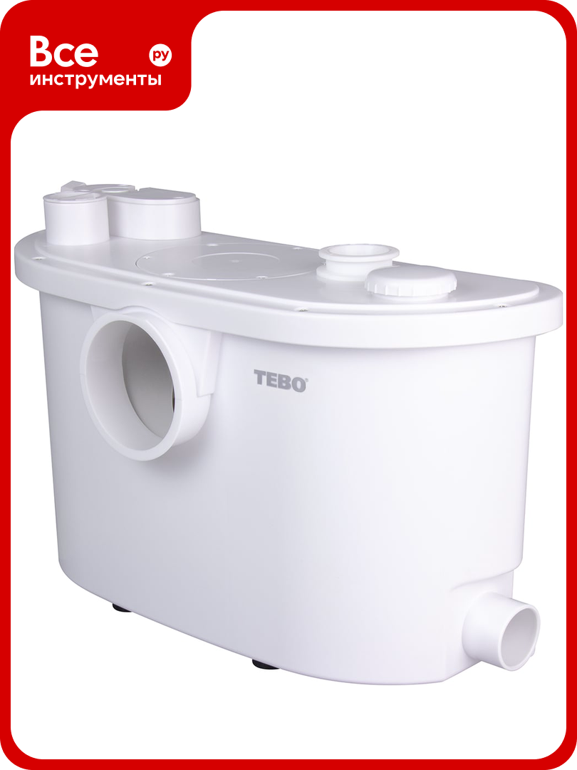 Канализационный, TEBO, насос TEBO WC 400 T-КН.300.400. CN, 9,4л, обслуживания отдельного туалета