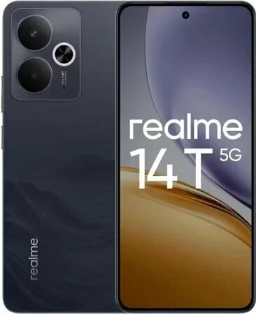 Смартфон Realme RMX5078 14T 5G 128Gb 8Gb черный моноблок 3G 4G 2Sim 6.67 1080x2400 Android 15 50Mpix