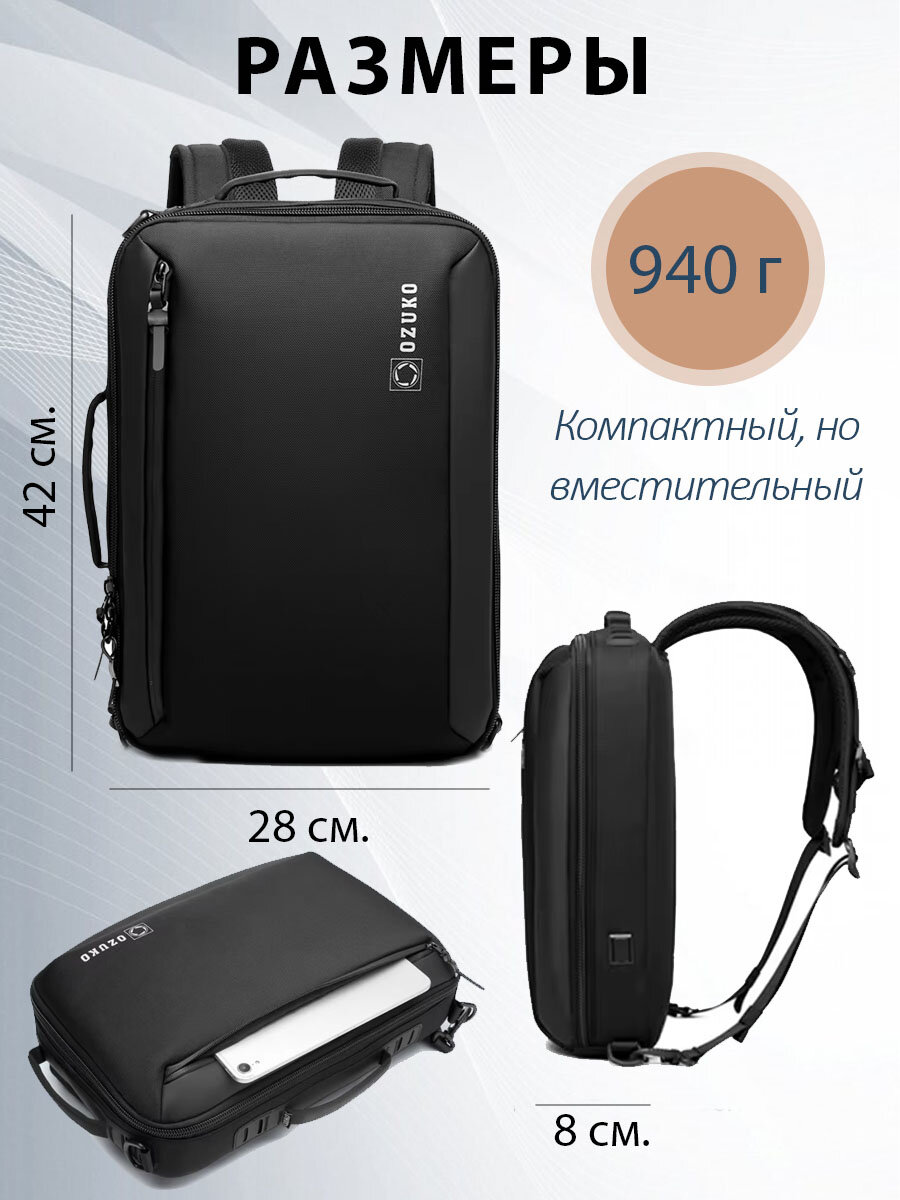 Сумка для ноутбука 15.6 трансформер / рюкзак для ноутбука 15.6
