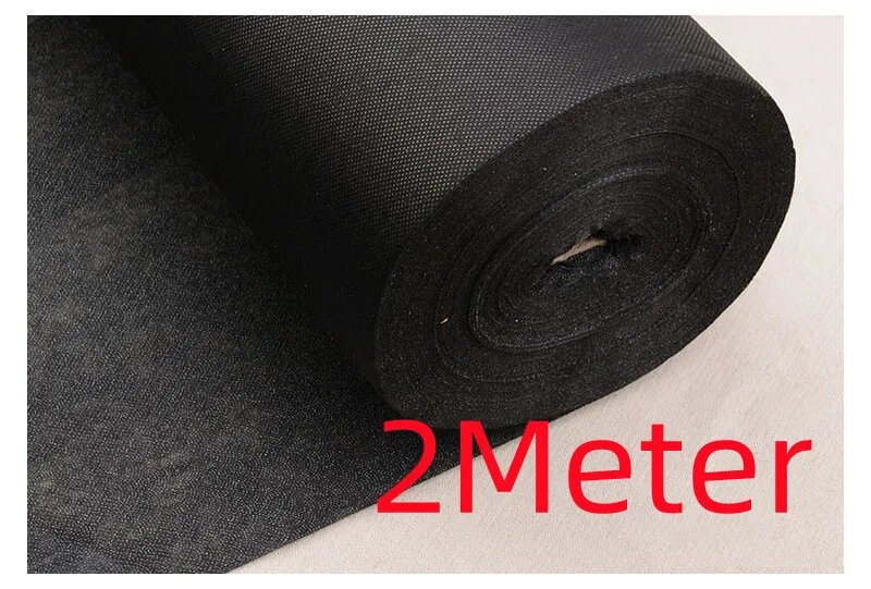 Прокладки и подкладки Флизелин 2 метра белый черный Черный, Black 2meter