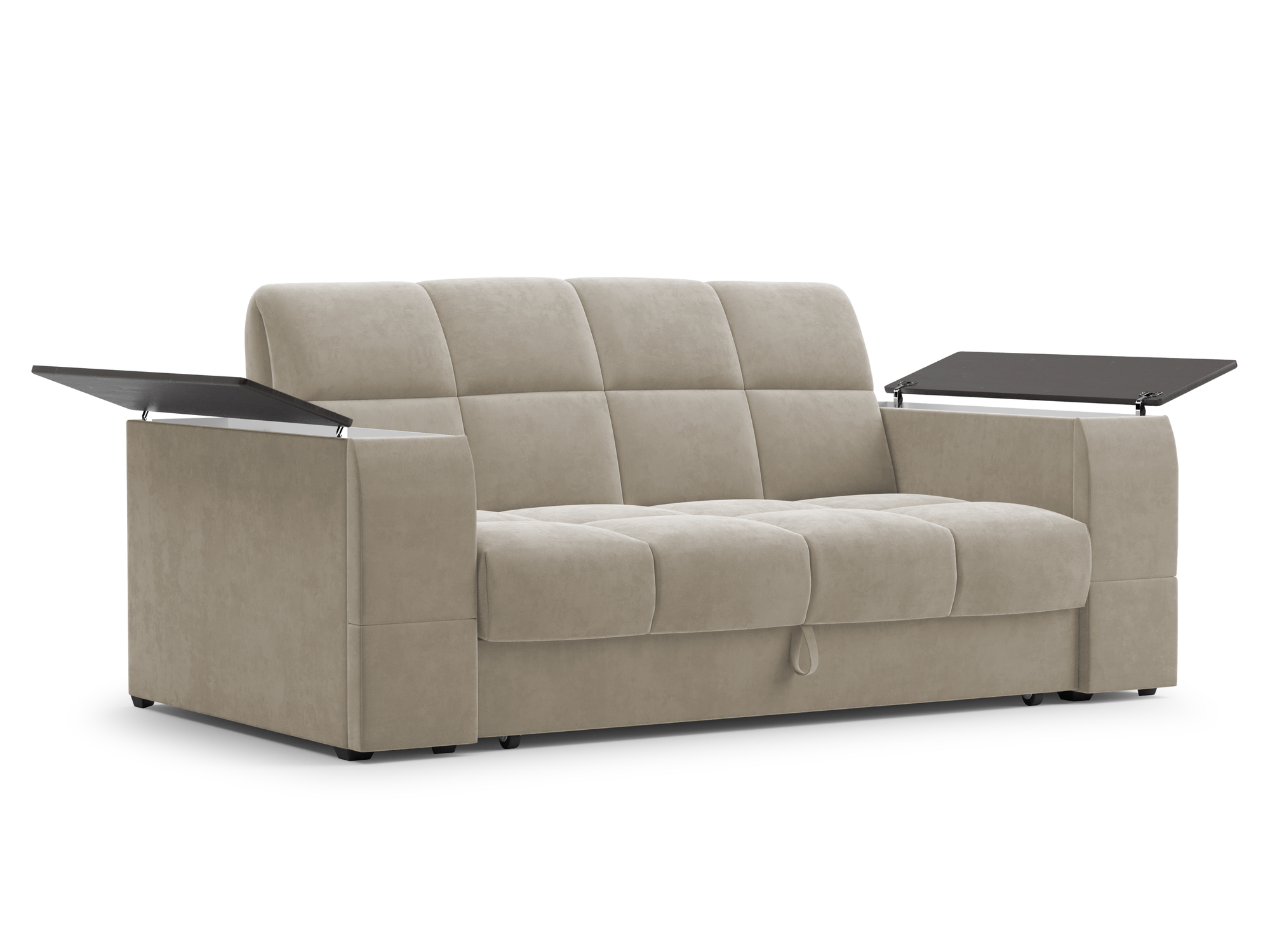 Диван-кровать Флай, аккордеон, ортопедическое основание, подлокотники короб+короб, 140*200, съемный чехол, велюр.