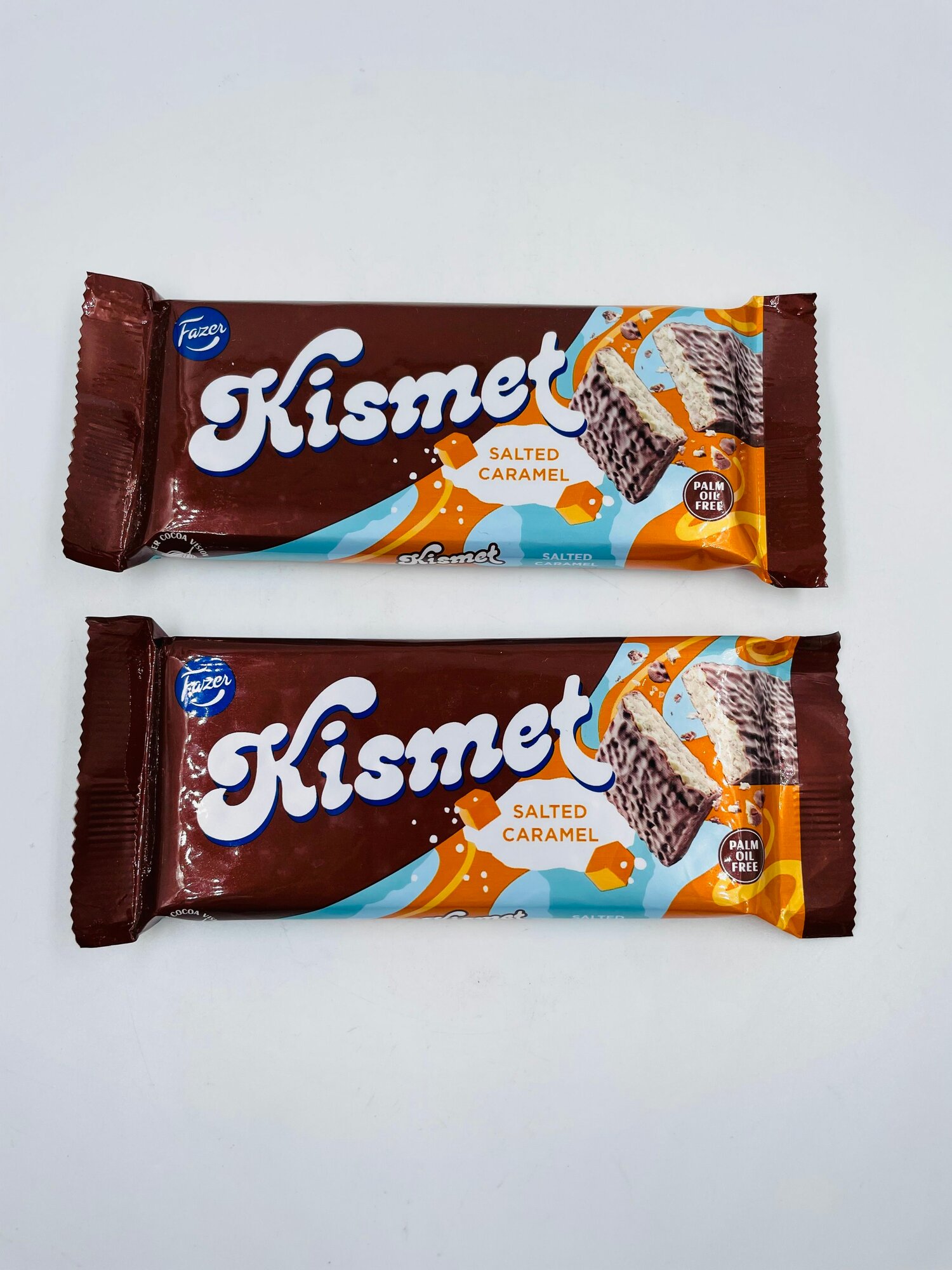 Fazer Kismet Шоколадные вафли с начинкой соленая карамель, 2 шт по 41 г (Из Финляндии)