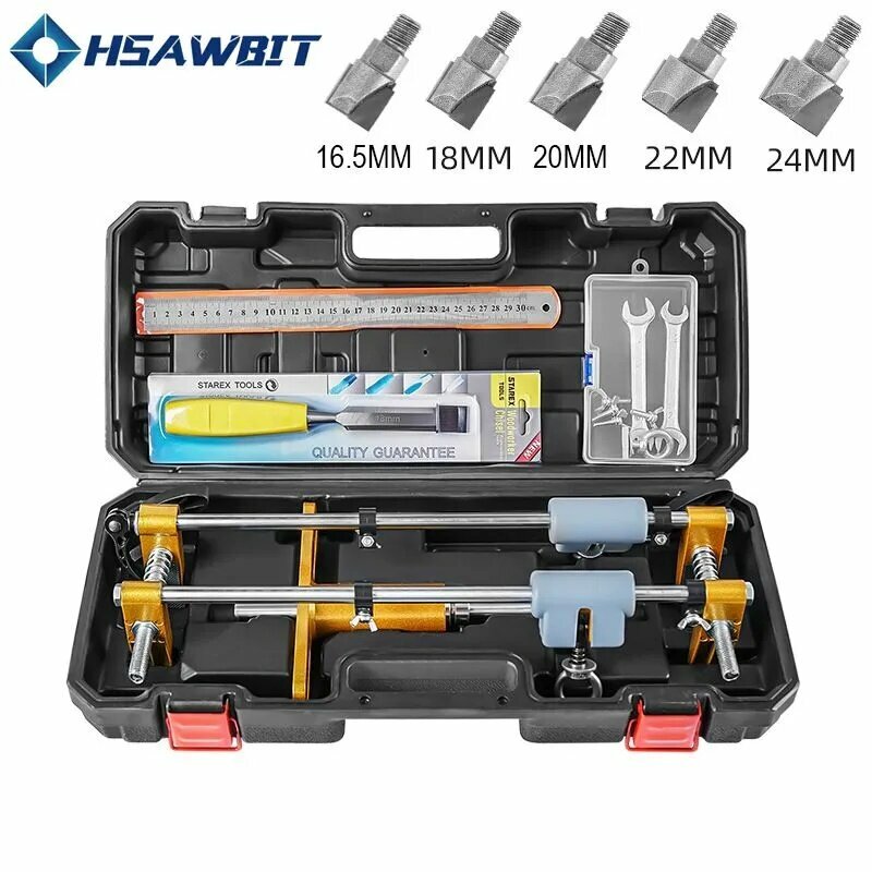 Шаблон для врезки дверных замков, ручек, личинок / Кондуктор для врезки дверных замков, с 5 лезвией
