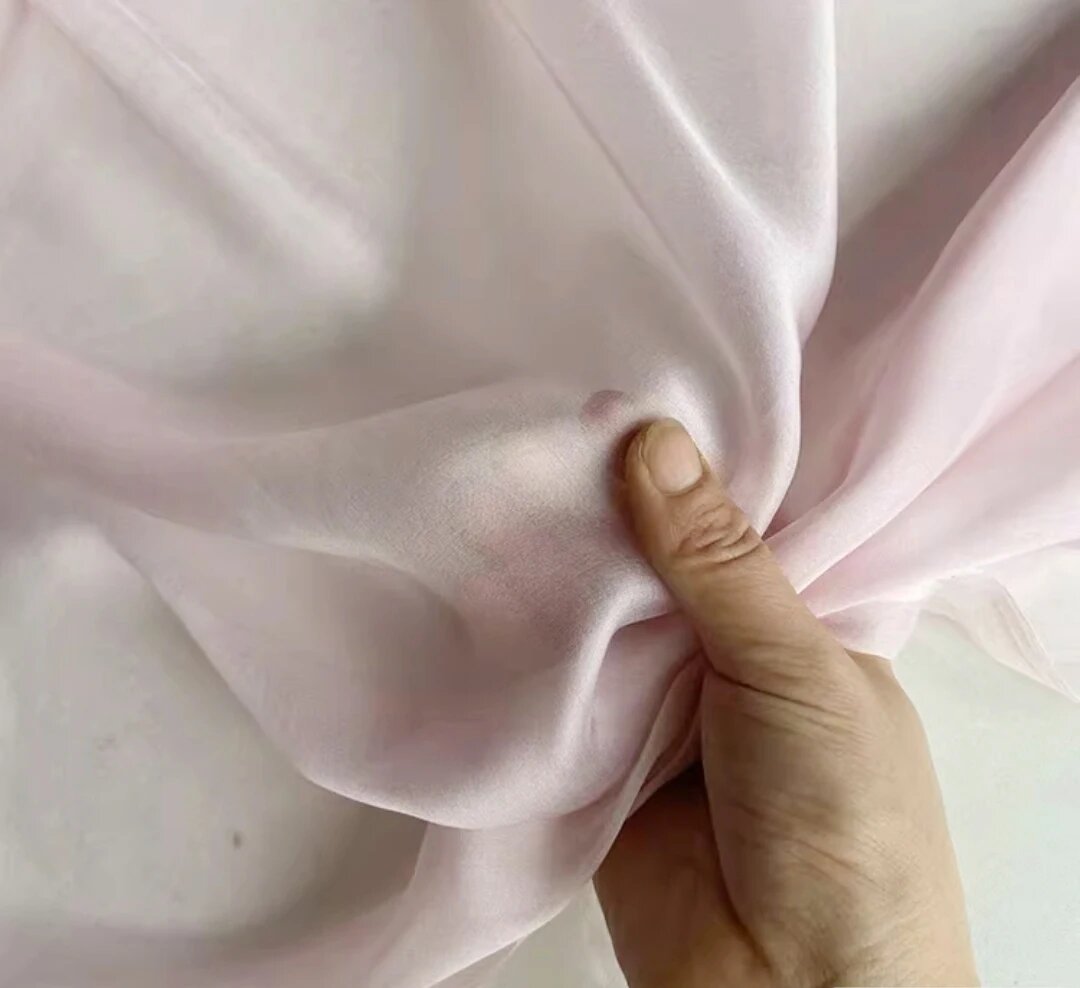 CISULI шелковая шифоновая ткань Розовый, Price for 0.5 meter, XY09