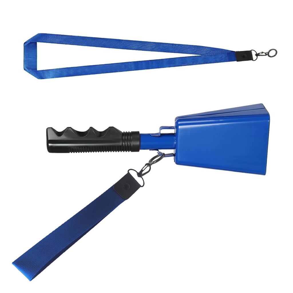 Спортивные мероприятия на ранчо, футбольные матчи, вечеринки, аплодисменты, коровьи колокольчики, ручные колокольчики, ободряющие колокольчики-синий