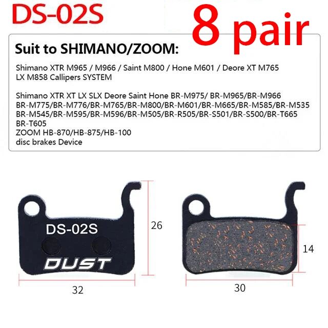 1-8 Пар Велосипедных Дисковых Тормозных Колодок Для Велосипеда SHIMANO M315 M355 MT200 XT DEORE SLX M6100/M7100/M8100