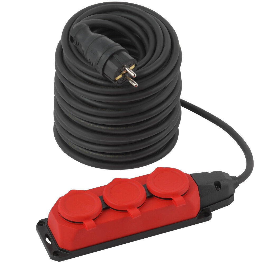 Розеточные блоки, удлинители UK-3e-3x1,5-50m-IP44(KG) ЭРА