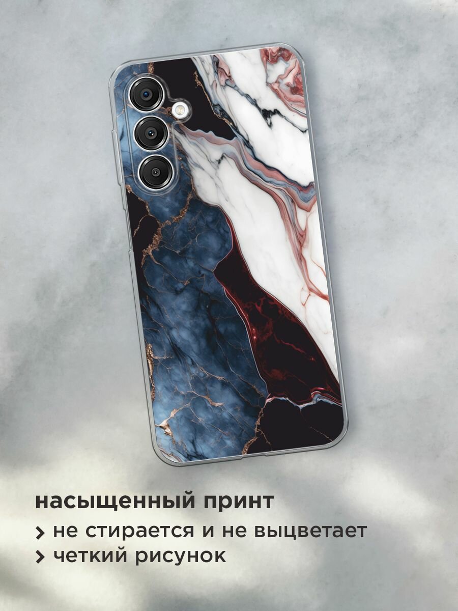 Чехол на Samsung Galaxy A16 / Самсунг А16 с принтом "Благородный мрамор" — фото 1