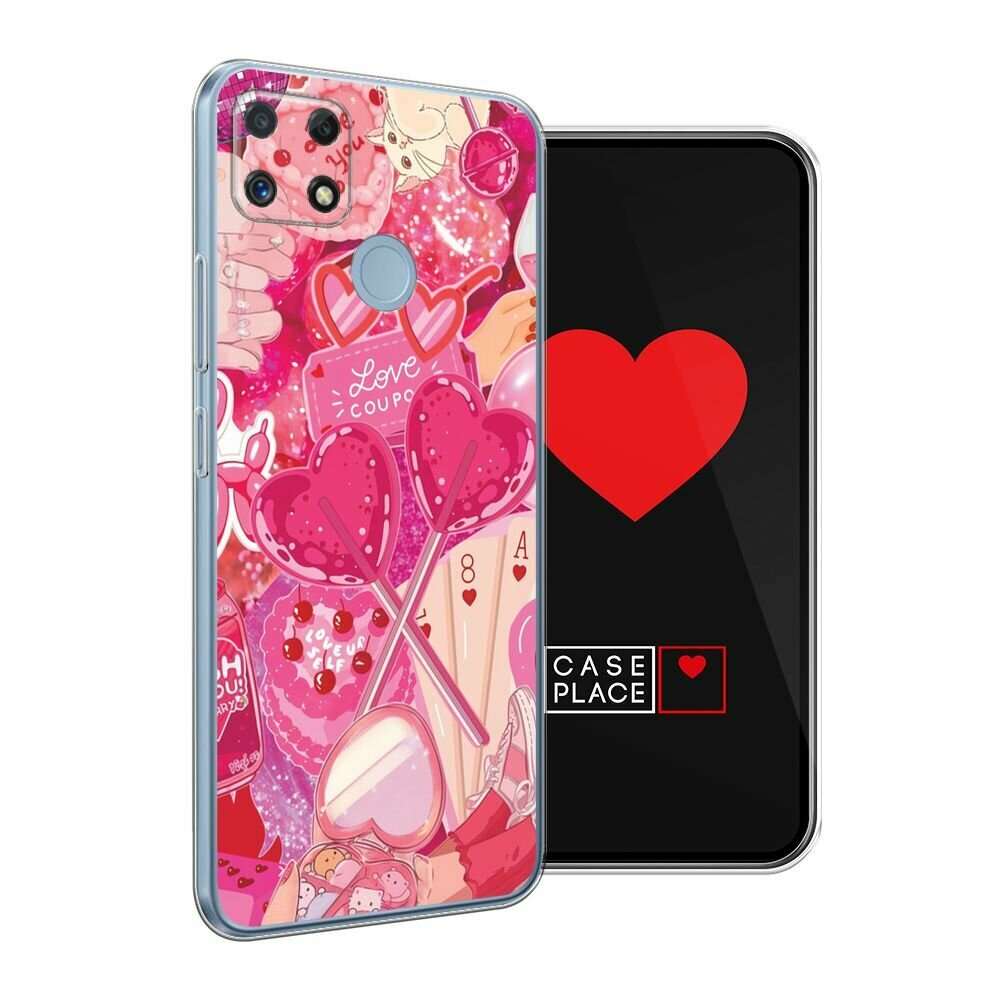 Чехол на Realme C25/C25s / Реалми С25/C25s с принтом "Love coupon - 14 февраля" — фото 1