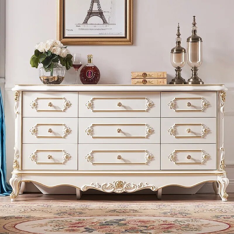 SM Европейский шкаф для хранения из цельного дерева для дома, спальни, гостиной, белый ящик для хранения, комбинированный шкаф, assemble, Бежевый