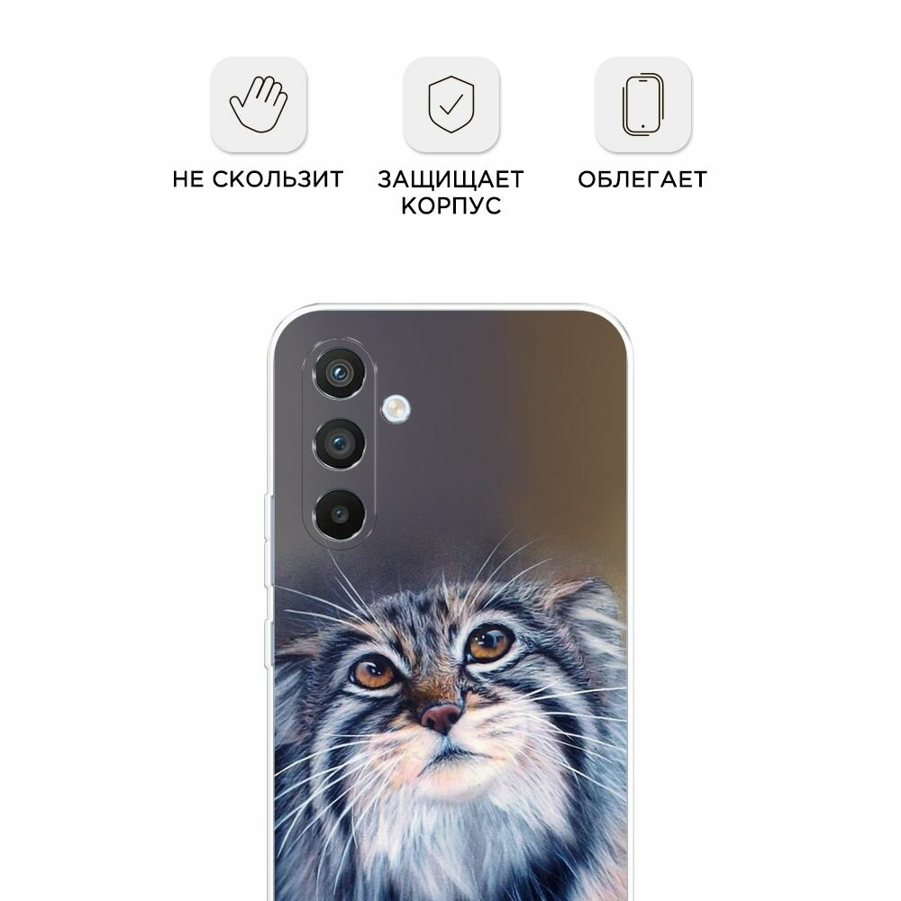 Чехол на Samsung Galaxy A54 / Самсунг A54 с принтом "Кот манул 2" — фото 1