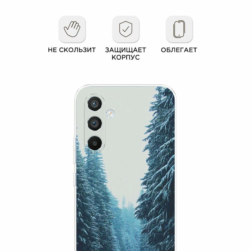 Силиконовый чехол на Samsung Galaxy A54 / Самсунг A54 с принтом Зима 9 — фото 1
