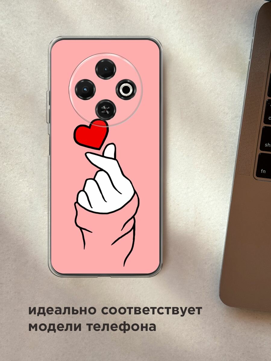 Чехол на Tecno Spark 30C / Текно Спарк 30C с принтом "Милое сердечко" — фото 1