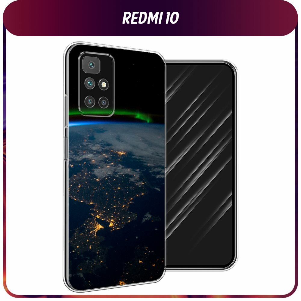 Чехол на Xiaomi Redmi 10 / Сяоми Редми 10 с принтом "Земля из космоса"