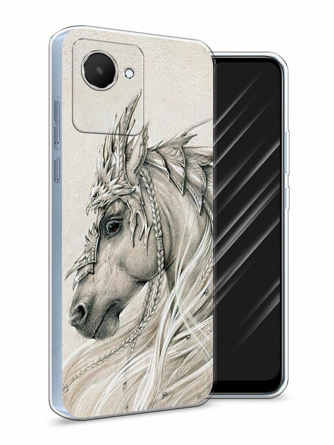 Чехол на Realme C30 / Реалми C30 с принтом Мифическая лошадь