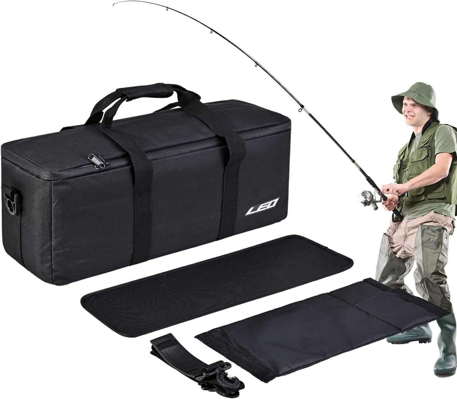 Рыболовная универсальная сумка-органайзер для снастей и катушек, грузил, кофр для аксессуаров рыбака