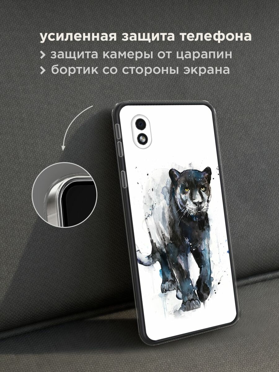 Чехол на Samsung Galaxy A01 Core / Самсунг Галакси А01 Core с принтом "Пантера арт 3" — фото 1